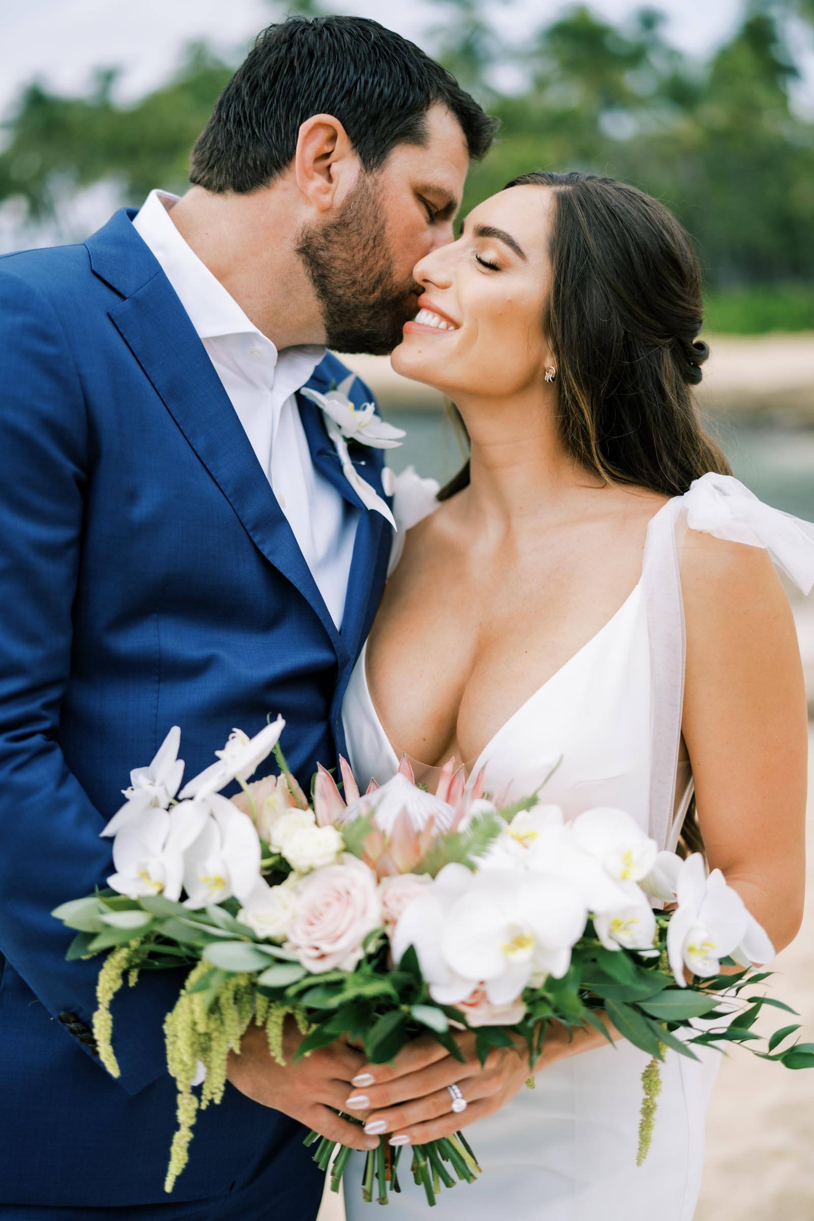 Intimate Elopement on Oahu: Lyndsey and Ryan's Beach Wedding - Megan Moura Photography